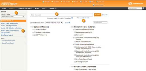 Using the International Trade Library Search Screen